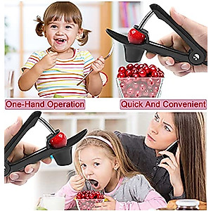 Cherry Pitter Tool,Cherries Pitter Olive Seed Remover Tool Cherry Stoner Pitter Cherry Corer Tool with Space-Saving Lock Design for Make Fresh Cherries Dishes and Cocktail Cherries
