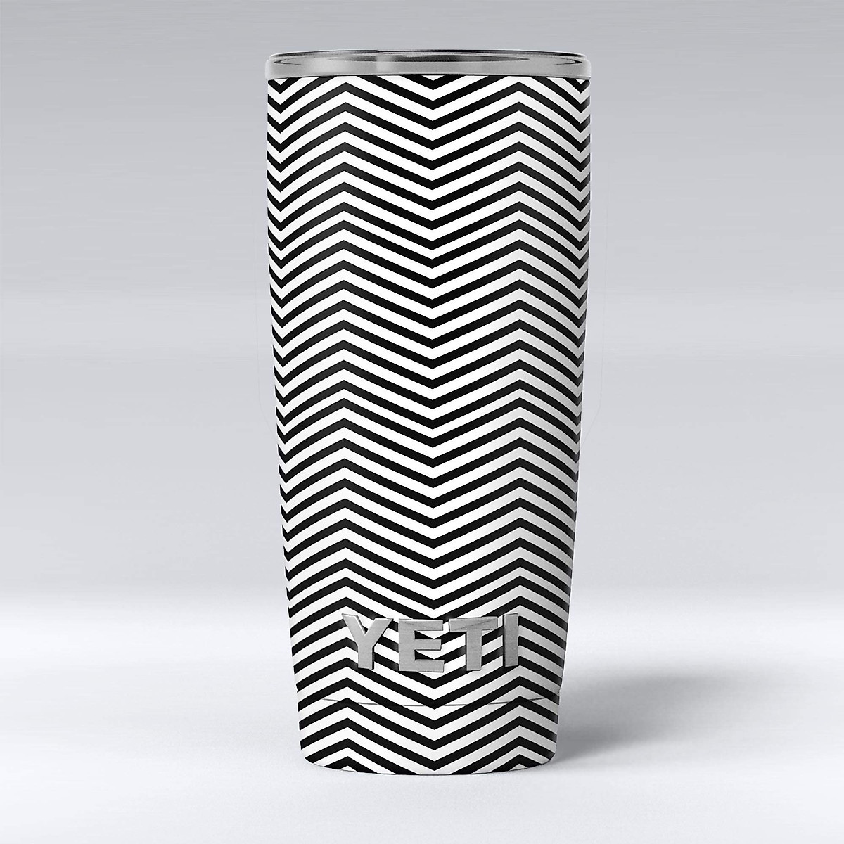 Design Skinz Slate Black Chevron with Translucent Backing - Skin Decal Vinyl Wrap Kit Compatible with The Yeti Rambler Cooler Tumbler Cups