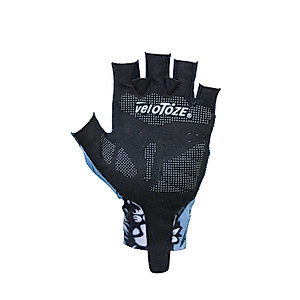 veloToze Aero Cycling Gloves Gel Padded Palm for Comfort - Aero Fabric Reduces Drag - Gloves for Men and Women’s Bike Racing (White, Large)