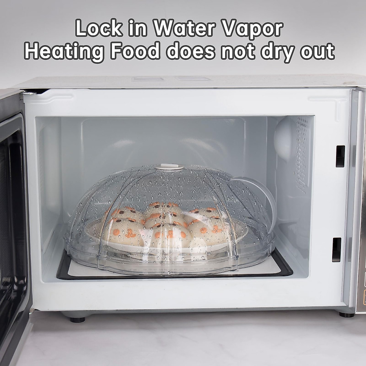 Zero Zoo Microwave Cover for Food - 10.5 Inch Clear Splatter Guard with Handle, Dishwasher-Safe, Multi-Use Tray : Pot Holders, Drying, Baking, Place Tray, Utensils Rest for Kitchen Counter