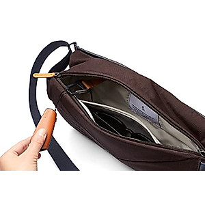 Bellroy Sling Bag - Premium (Leather & Fabric Unisex Crossbody Bag) - Deep Plum