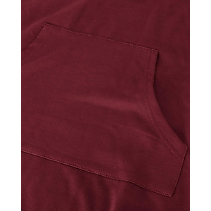 Jacansi Women's Sweatshirt Hoodie Dress with Pockets Winter Fall Long Dresses for Women Red M