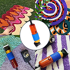 Carpet Trimmer with Shearing Guide Rug, Tufting Gun Rug Making Kit, Electric Speed Adjustable Rug Shears for Handmade Rug Clean Tufted Carpet Tufting Carving Tools Clippers