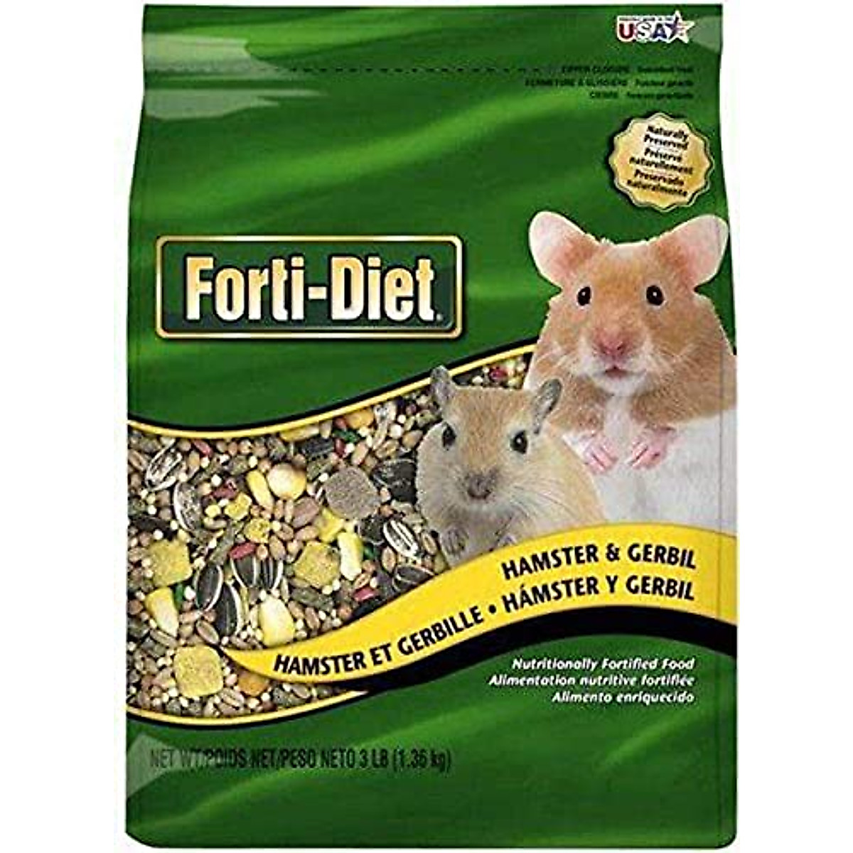 Kaytee Forti-Diet Hamster And Gerbil Food, 3-Pound