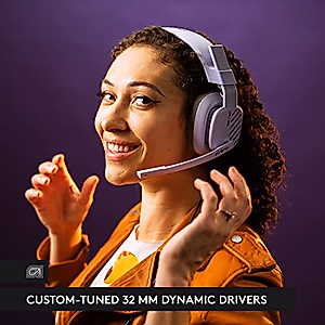Logitech G Astro A10 Gen 2 Cross-Platform Wired Gaming Headset for PlayStation 5/4, Xbox S|X, Nintendo Switch, PC: 3.5mm Headphone Jack, 32mm Drivers, Flip-to-Mute Mic, Over-Ear - Lilac