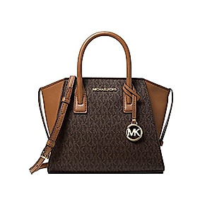 Michael Kors Avril Small Logo Top-Zip Satchel - Brown