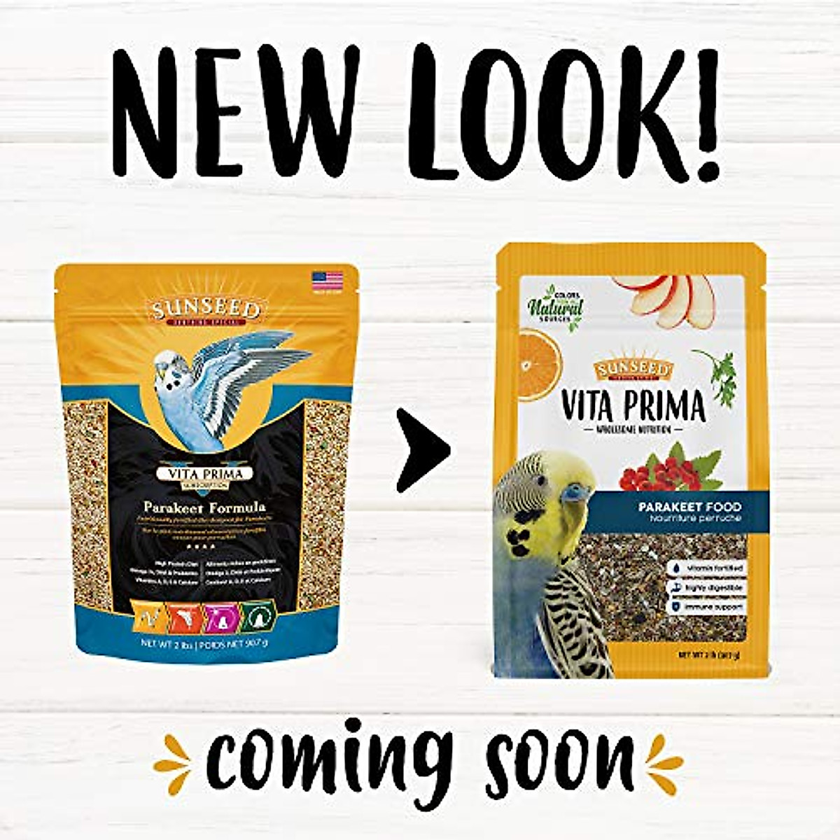 Sunseed 36040 Vita Prima Sunscription Parakeet Food - High-Variety Formula - 2 LBS