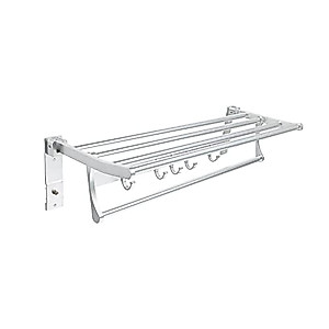 Veemoon 1 Set Towel Rack Wall Mounted Shelf Toilet Rack Metal Shelves Bath Wall Shelf Conditioner Sponge Razor Holder Kitchen Wall Shelf Wall Slippers Holder Portable Towel Rack Aluminum