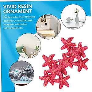 Garneck 10pcs Aquarium Pet Ornament Fish Tank Ornament Bonsai Ocean Animal Wedding Table Decor Mini Sea Stars Crafts Dining Table Decor Miniature Sea Stars Decoration Resin Statuette Beach