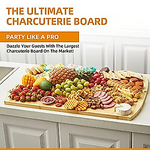30x20 Bamboo Extra Large Cutting Board- Use as a Charcuterie Board, Butcher Block, Over Sink, Brisket, Rv Stove Top Cover, Noodle Board Stove Cover, Meat Cutting Board