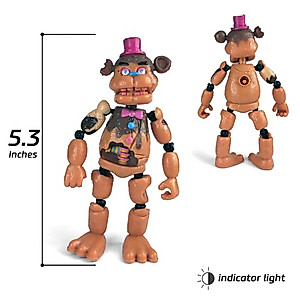 Toysvill Inspired by Five Nights at Freddys | Chocolate | Freddy's Action Figures Toys (FNAF) Set of 6 pcs [Rockstar & Chocolate Freddy, Bonnie, Chica, Easter, Freddy Frostbear]