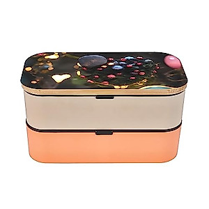 Jungle Of Love Adult Lunch Box, Bento Box, With Cutlery Set Of 3, 2 Compartments, Rectangular, Lunch Box For Adults