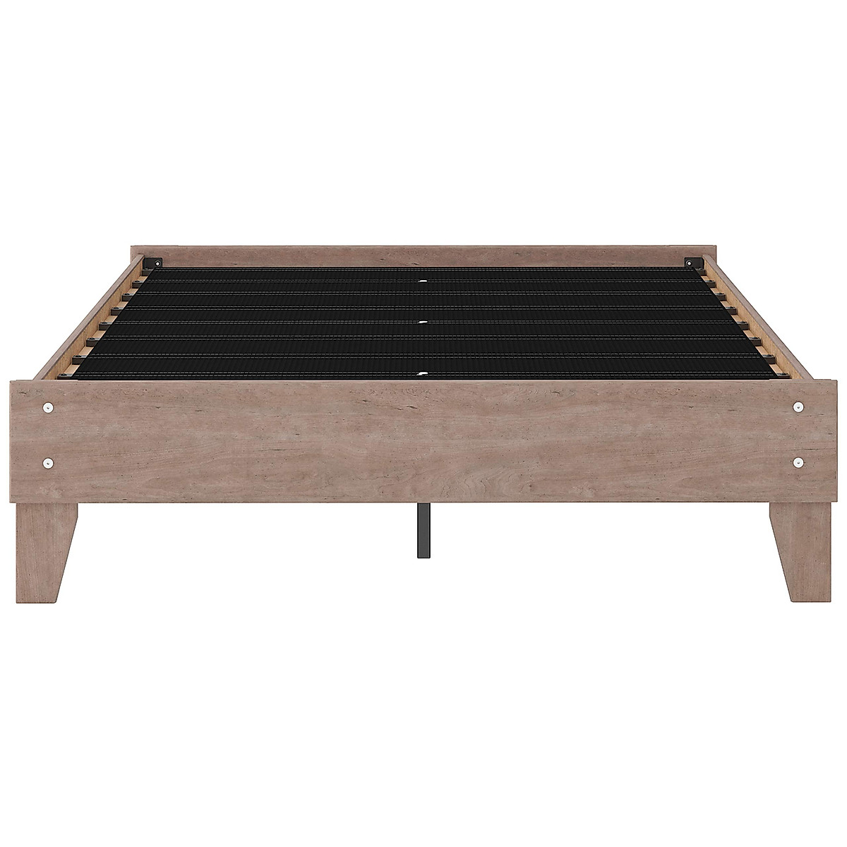 Signature Design by Ashley Flannia Modern Platform Bed, Full, Grayish Brown