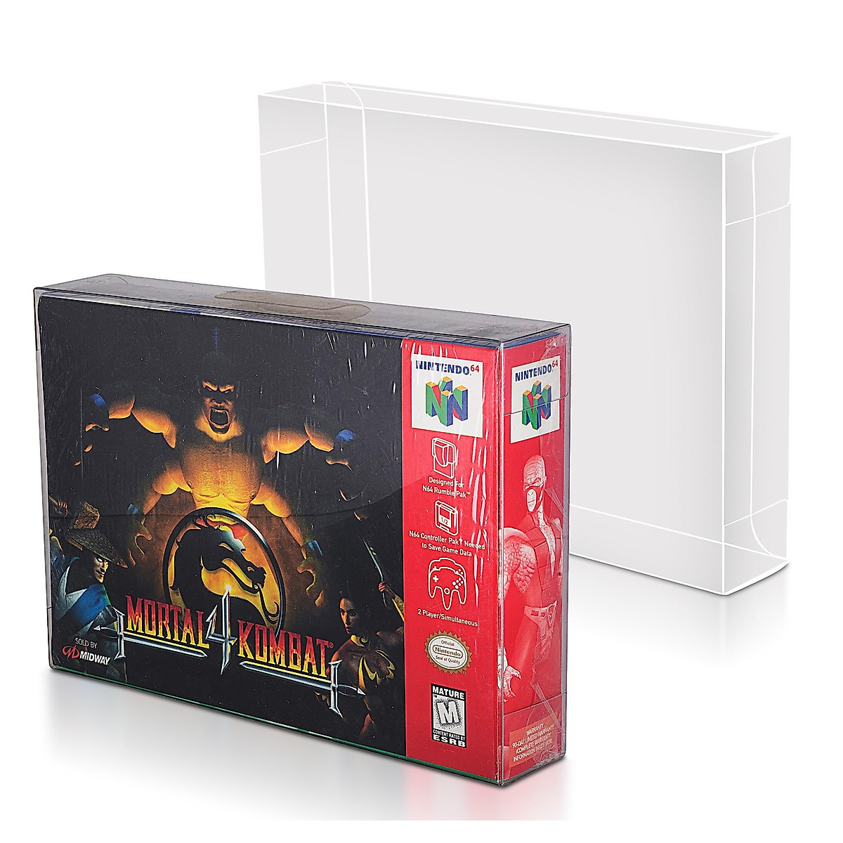 Video Game Box Protector for SNES / N64 Games - 0.40MM Thick PET Protector, SNES/Nintendo 64 Video Games Display Case compatible for Super Mario, Donkey Kong,Zelda (Pack of 25)