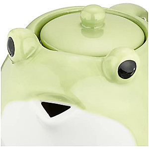 SAN3293 Cute Tableware Teapot & Tea Cup Set, Frog Parent-Child, 20.3 fl oz (600 ml), 5.1 fl oz (140 ml)