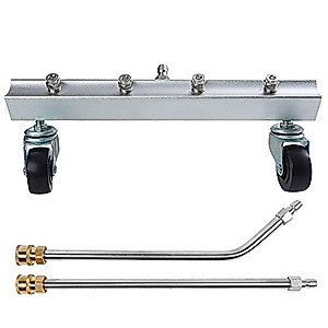 Twinkle Star 13" Pressure Washer Undercarriage Cleaner, Under Car Water Broom with Straight Extension Wand and 45 Degree Curved Wand, 4000 PSI