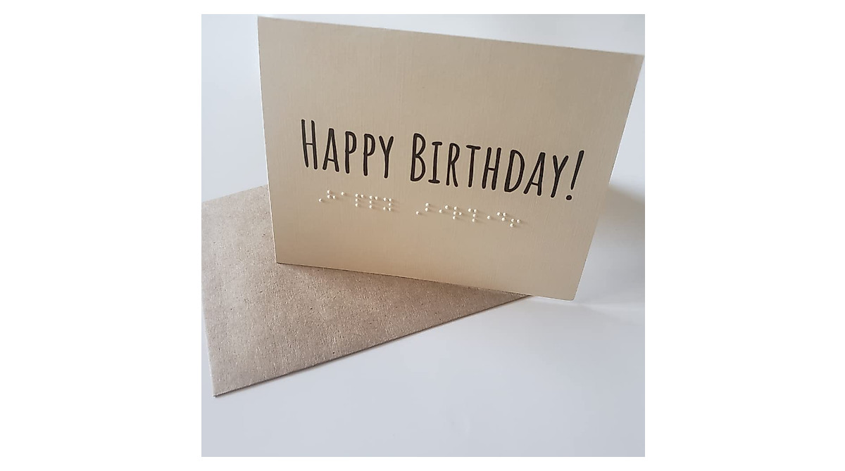 Braille Birthday Card for Blind & Low Vision - A2 Greeting Card