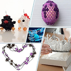 Paxcoo 1960Pcs Crystal Beads for Jewelry Making, Small Crystal Acrylic Beads Faceted Jewelry Beads Bicone Gem Beads jewel for Jewelry Making