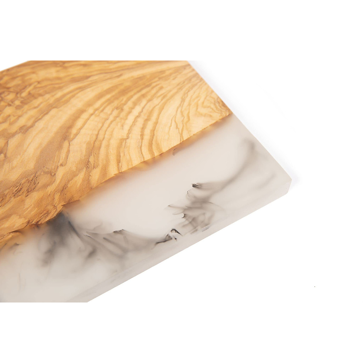 Urthwood Studios Handmade Olive Wood Charcuterie Board with Epoxy Resin, Cheese Boards & Party Serving Tray, Wooden Epoxy Serving Board, Meat Fruit Cheese Chopping and Cutting Board, Unique Gift