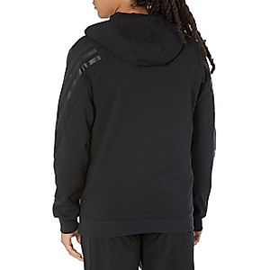 adidas Men's Future Icon 3-Stripes Hoodie, Black/Black, Large