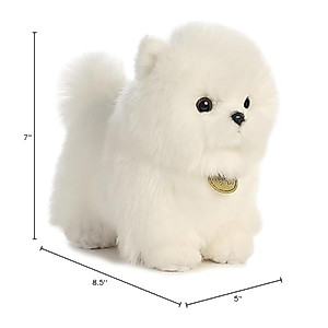 Aurora® Adorable Miyoni® Tots Pompom Pup Stuffed Animal - Lifelike Detail - Cherished Companionship - White 9 Inches