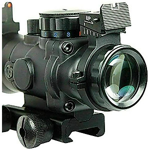 DB TAC INC 4x32 Red/Green/Blue Triple Illuminated Mil-Dot Range Reticle Scope for Picatinny/Weaver Rail
