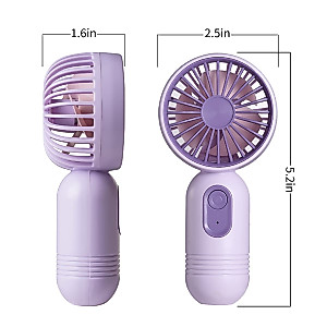 Mini Portable Fan 3 Pack, Cute Handheld Fan Battery Operated Lightweight Small Personal Fan with 3 Speeds and USB Rechargeable Eyelash Fan for Stylish Girl Kids Women Men Office Outdoor Travel Camping