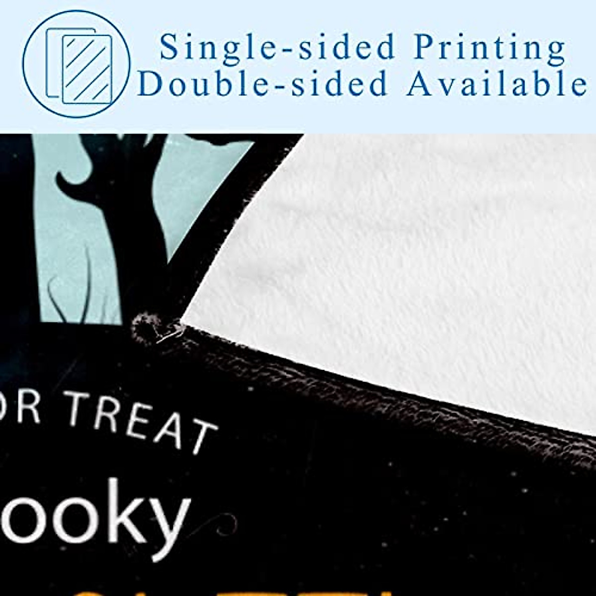 Trick Or Treat Spooky Halloween Prints Soft Warm Cozy Blanket Throw for Bed Couch Sofa Picnic Camping Beach, 150×100cm