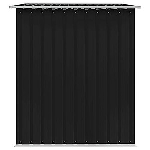 Festnight Garden Storage Shed with 4 Vents Metal Steel Double Sliding Doors Outdoor Tood Shed Patio Lawn Care Equipment Pool Supplies Organizer Anthracite 101.2 x 80.7 x 70.1 Inches (W x D x H)