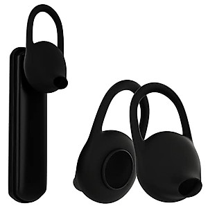 Ear Tips Soft Replacement Silicone Gel Cover Pads 10 PCS for Bluetooth Headset Earbuds Earphones Earpiece - Black