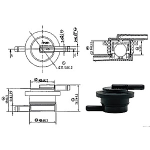 JMCHstore Gas Fuel Tank Vent Valve w/ Grommet for Predator 212 6.5hp 224 Max Engine, Roll Over Valve for Generac Gas Pressure Washer 212cc 420cc Predator Generator, Coleman Mini bike SK100 Go kart