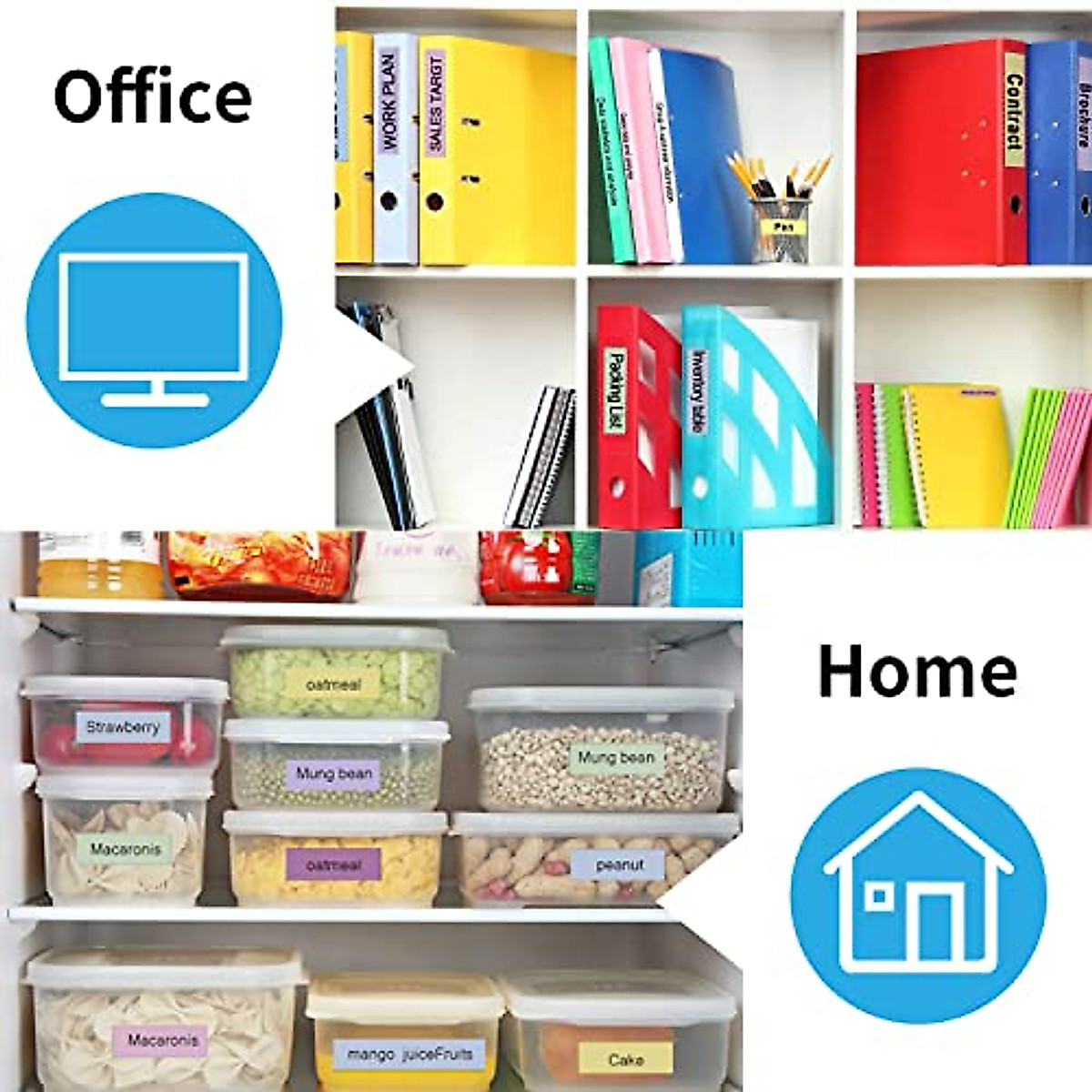 Ptouch Tape 12mm 0.47 Inch Laminated Clear/Purple/Blue/Pink/Lemon Yellow/Mint Green Replacement for Brother TZe Tape Compatible with Brother P Touch PT-H110 D210 D400 1280 1800 Label Maker Tape,6 Pack