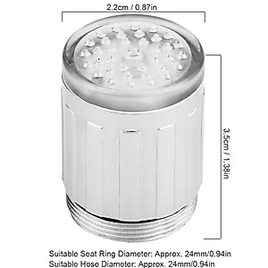 LED Light Faucet, Color Changing LED Light Water Faucet Temperature Sensing Light Water Tap Gradient LED Water Faucet for Kitchen Bathroom