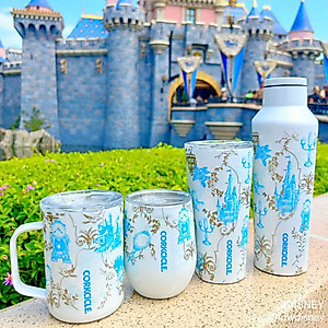 Corkcicle Disney Princess Belle Insulated Canteen Travel Water Bottle, Triple Insulated Stainless Steel, Keeps Beverages Cold for 25 Hours or Warm for 12 Hours, 20oz