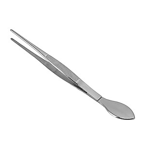 Mumusuki Stainless Steel Bonsai Tweezers Spatula Head Bonsai Tools for Organizing Bonsai Moss and Picking Up Sprigs