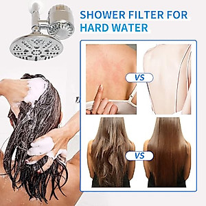 INEFATH Shower Filter High Pressure Filtered Shower Head - Shower Head with Filters for Removes Chlorine and Heavy Metals