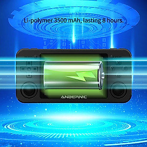 RG351M Handheld Game Console WiFi Function, Open Source System RK3326 Chip 64G TF Card 2500 Classic Games 3.5 Inch IPS Screen 3500mAh Battery (Black)