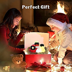 Reinbow 5Pcs Cute Stuffed Animal Bird Nest with Birds & Egg, Northern Cardinal Plush Toys, American Goldfinch Plushies, Sparrow, Bird Toys for Kids and Birders, Birthday Gift Halloween