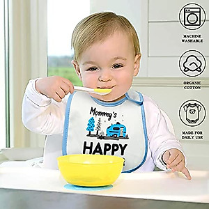 BWkoss 10Pcs Waterproof Baby Bibs Unisex Newborn Babies Food Bibs Baby Keepsake Birthday Gift for Drooling Feeding Eating Teething, 6-12 Months