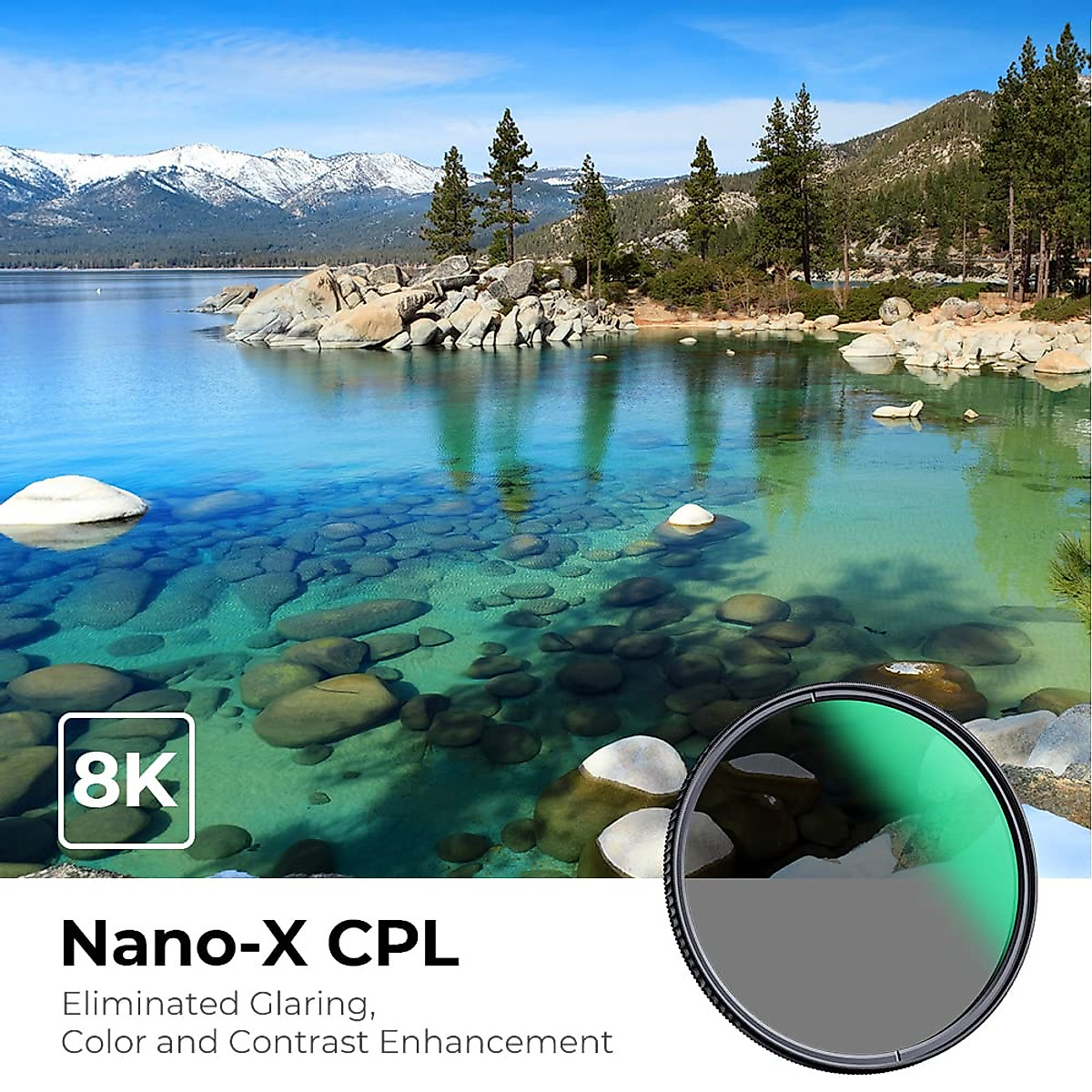 82mm Circular Polarizers Filter, K&F Concept 82MM Circular Polarizer Filter HD 28 Layer Super Slim Multi-Coated CPL Lens Filter (Nano-X Series)