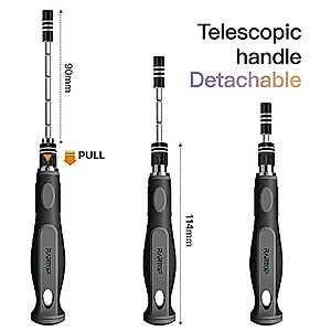 RARTOP Screwdriver Set - Small Screwdriver Set with 30Pcs Precision Screwdriver Bits, Mini Phillips Slotted Hex Star Torx Bits for Watch, Glasses, Cell Phone, Switch, Laptop and Electronics Repair