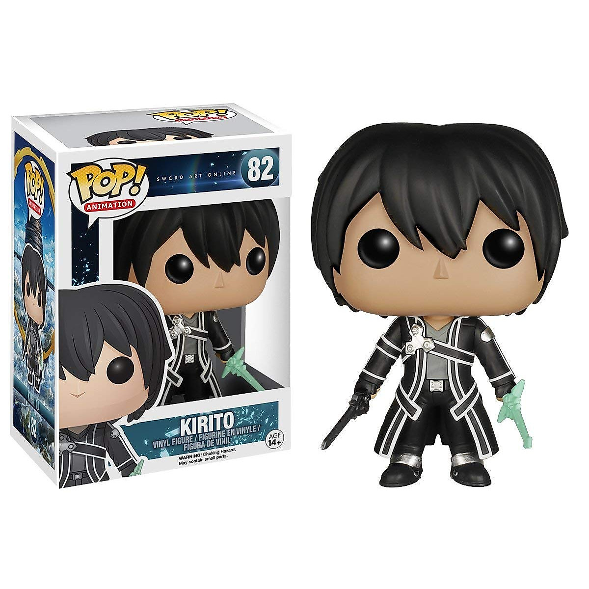 Funko Pop! Anime: Sword Art Online - Kirito Vinyl Figure (Bundled with Pop Box Protector Case)