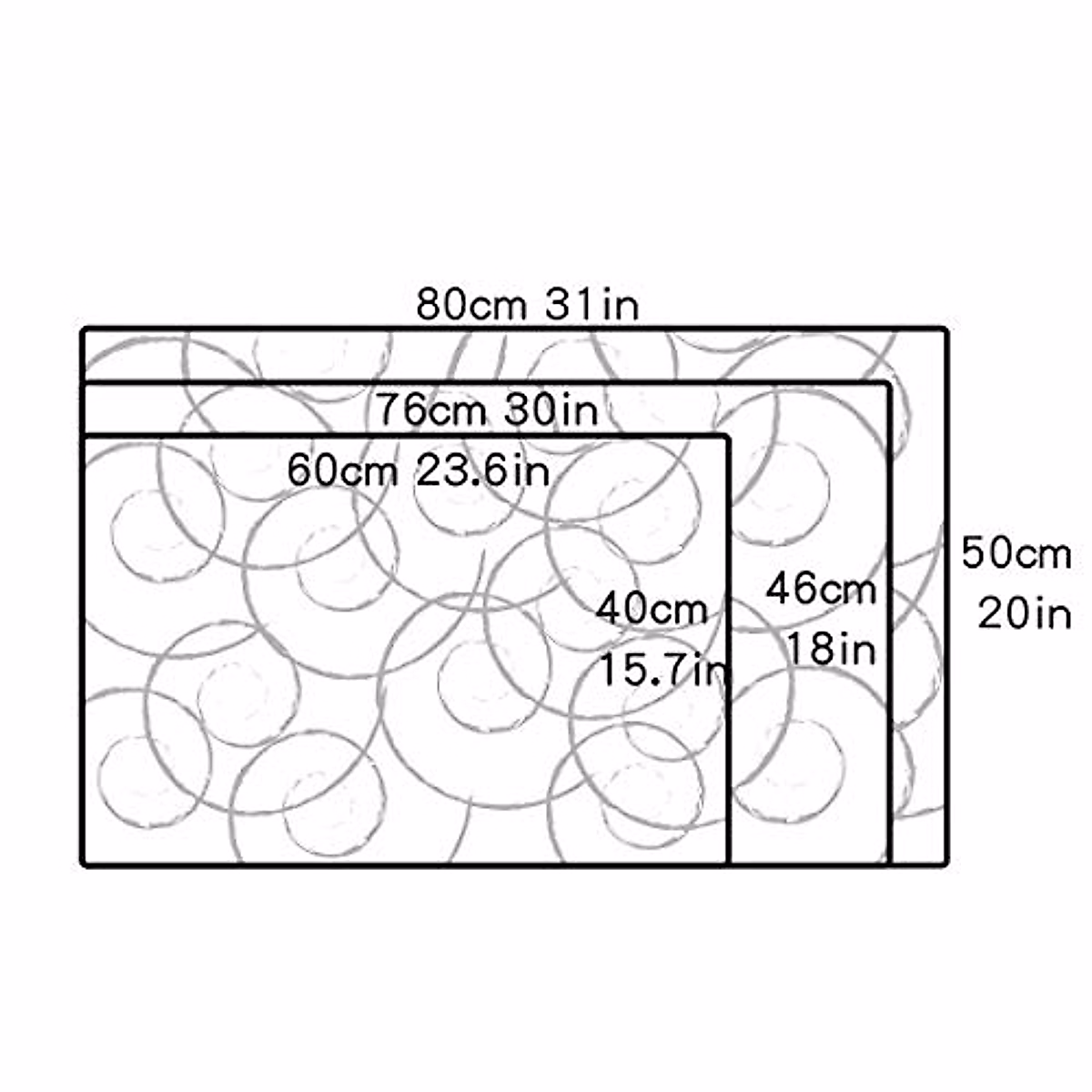 Indoor Door Mat Green Gradient Foggy Tree Forest Non Slip Front Door Welcome Rugs, Geometric Triangle Floor Entrance Doormats for Kitchen Bathroom Living Room Entryway