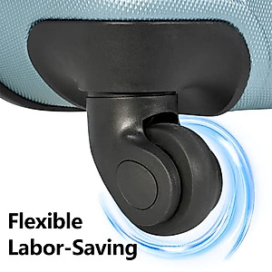 Watris Veiyi 2PCS Luggage Wheels Replacement, Left and Right Suitcase Wheels Replacement, Wheel Spare Part for Luggage Suitcase, 4.3 x 3.9 in (Non-Universal, Please Check The Dimensions Carefully)