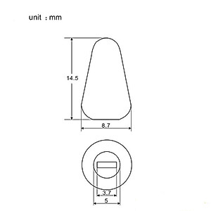 RuiLing 10pcs M3.5 Plastic 3 Way Toggle Switch Knob Tip Caps for Electric Guitar Parts Accessories Switch Cap Black