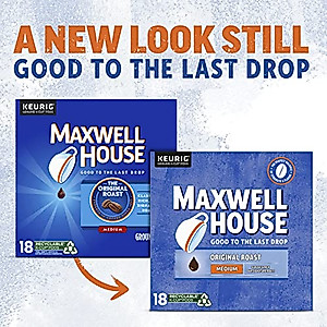 Maxwell House Original Roast Medium Roast K-Cup® Coffee Pods 72 Total, Pack of 4 (18 in each pack)