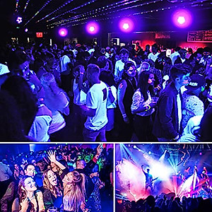 KINGBO Black Light Bulbs, 2 Pack 36W LED Blacklight Bulbs E26 PAR38 Glow in The Dark, UV Black Bulb 395nm LEDs for Blacklight Party, Fluorescent Art, Holiday Decorations, Acrylic Pouring Light