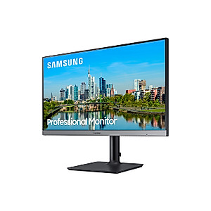 SAMSUNG FT650 Series 24-Inch FHD 1080p Computer Monitor, 75Hz, IPS Panel, HDMI, USB Hub, Height Adjustable Stand, 3 Yr WRNTY (LF24T650FYNXGO)