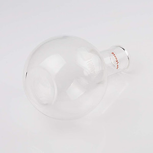 StonyLab Glass 1000ml Long Neck Flat Bottom Flask, Borosilicate Glass Heavy Wall Flat Bottom Boiling Flask with Long Neck, 1000ml (1 Liter)