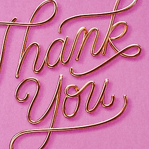 Hallmark Pink Thank You Notes (40 Blank Cards with Envelopes) for Bridal Showers, Birthdays, Graduations